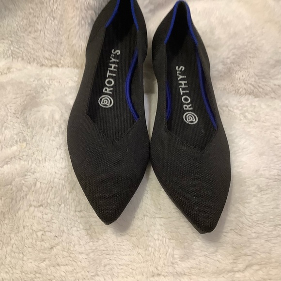 Rothy's | Shoes | Rothys The Point Black Fabric Ballet Flats Womens Us ...
